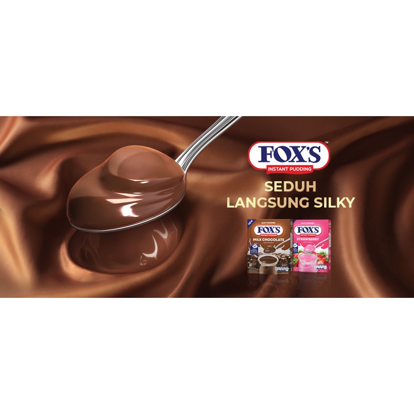Jual FOX'S Instant Pudding Strawberry / Milk coklat (160g) murah ...