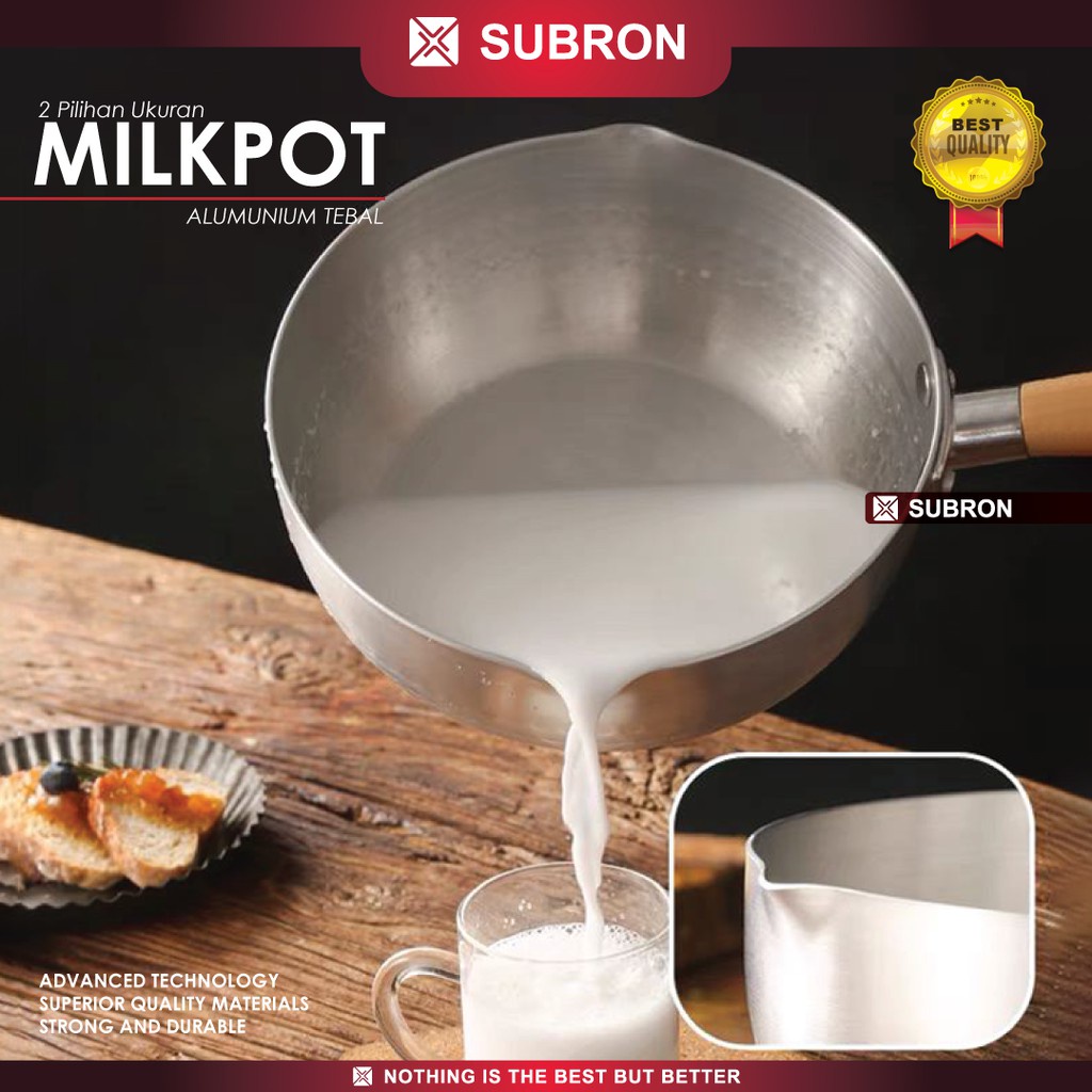 Jual Panci Susu Panci Mie Rebus Gagang Kayu Milk Pot Alumunium Subron ...