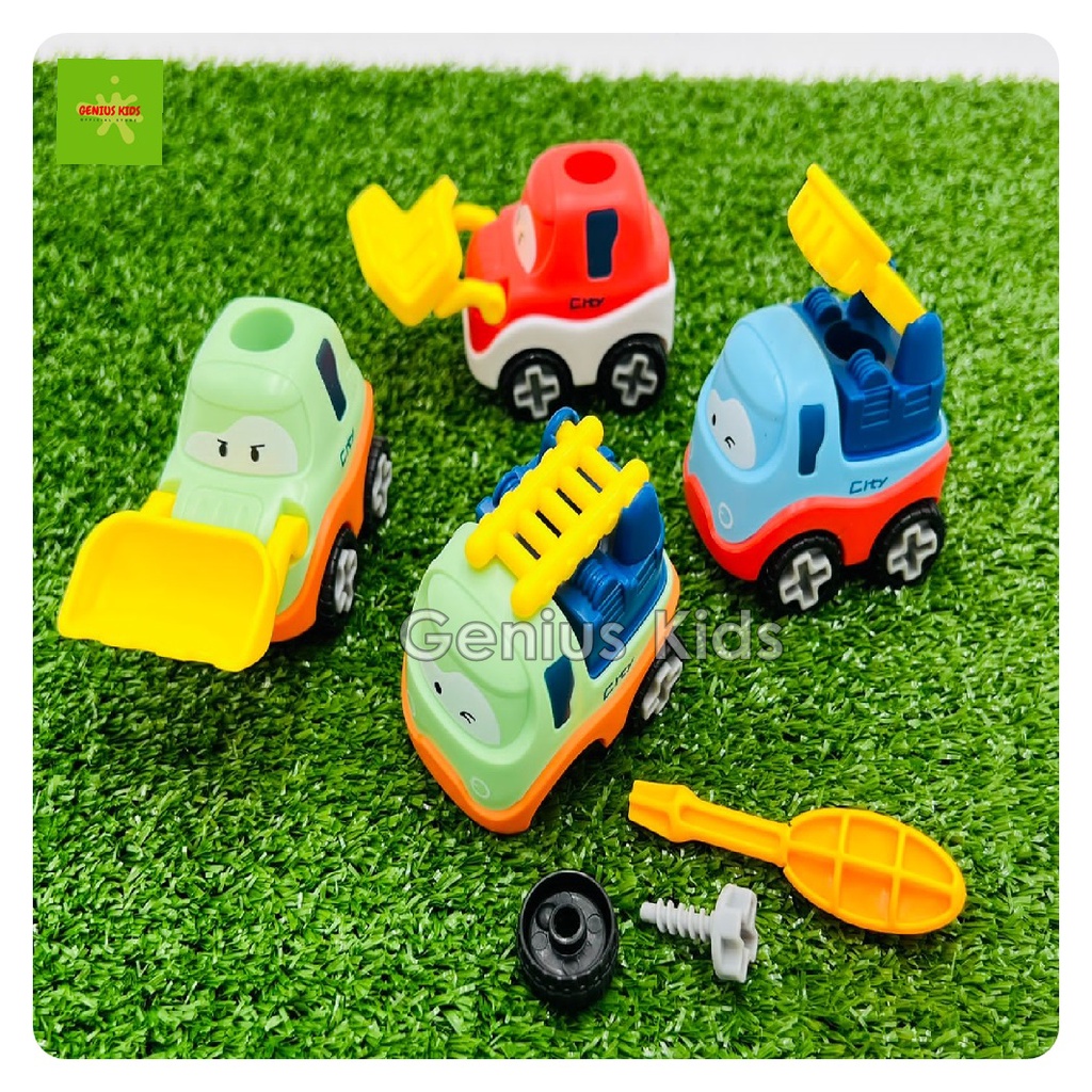 Jual Mainan diy mobil bongkar pasang mobil city truk cartoon car ...