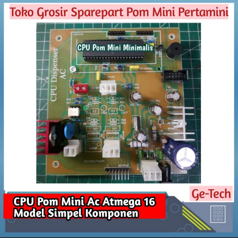 Jual CPU Pom Mini AC Minimalis PCB Fiber Atmega 16 Sparepart Pertamini ...