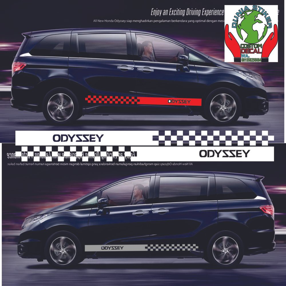 Jual stiker sicker mobil strip honda sticker honda odyssey stiker all ...