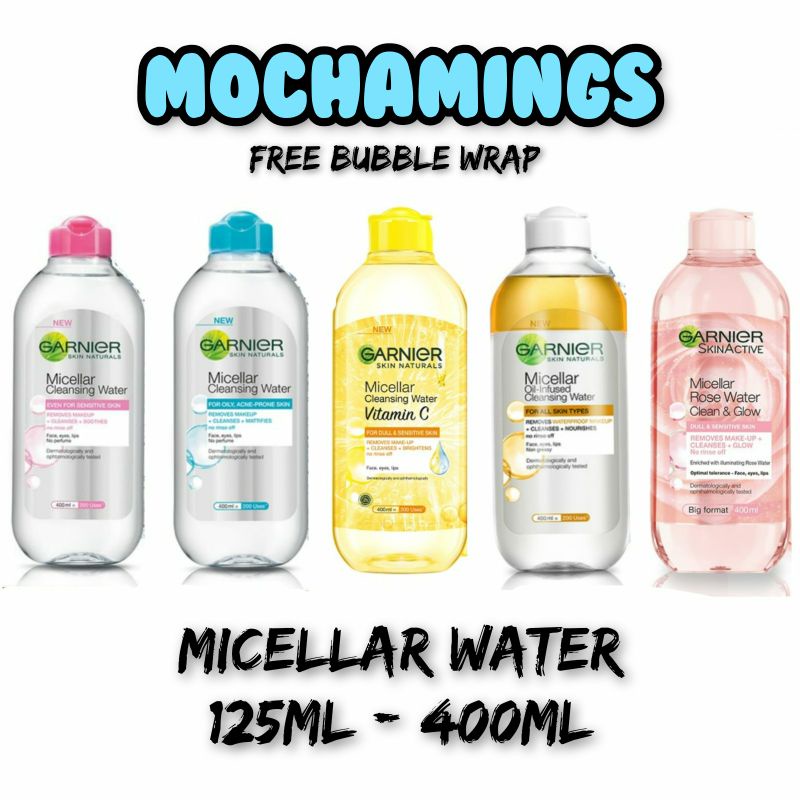 Jual Garnier Micellar Water Sensitive / rose / Acne / Oily 125ML ...