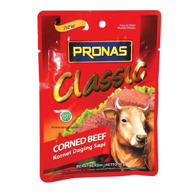 Pronas Corned Beef Sachet 50 Gr | Shopee Indonesia