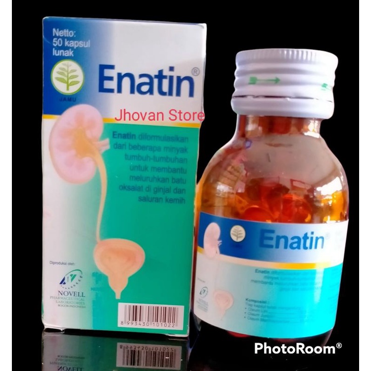 Jual ENATIN 50 Kapsul lunak , Membantu melurukan batu oksalat di ginjal ...