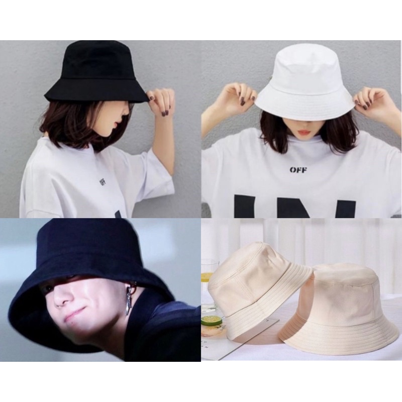 Jual Bucket Hat Korea / Topi Bucket Bolak balik / Bucket Hat / Topi Bucket Korea / Topi Kekinian ...