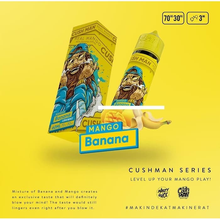 Jual LIQUID NASTY JUICE CUSHMAN MANGO BANANA 3MG - 60ML | Shopee Indonesia
