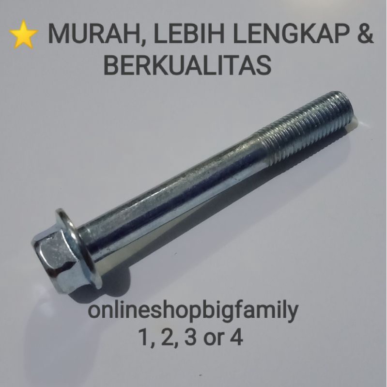 Jual BAUT FLANGE M10X75 (DRAT 14, PANJANG 7,5 CM) | Shopee Indonesia