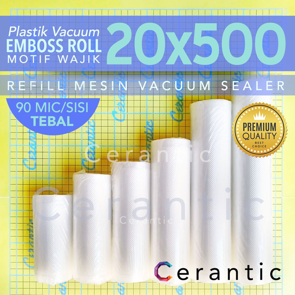 Jual Plastik Vacum Emboss ROL 20x500 | Plastic Vacuum Embossed Roll 20 ...