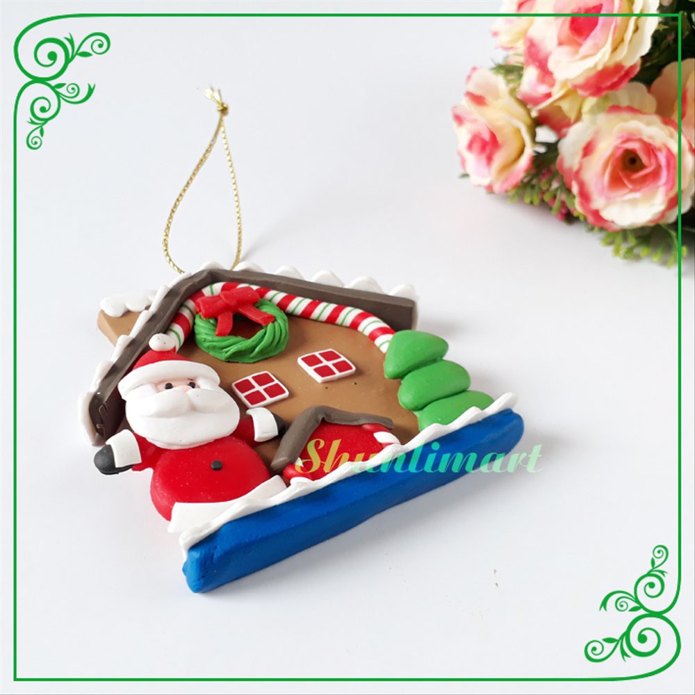 Jual Hiasan Clay Dekorasi Gantung Pohon Natal Aksesoris Christmas Gif ...