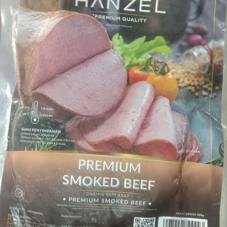 Jual HANZEL PREMIUM SMOKED BEEF 12 SLICES 200GR | Shopee Indonesia