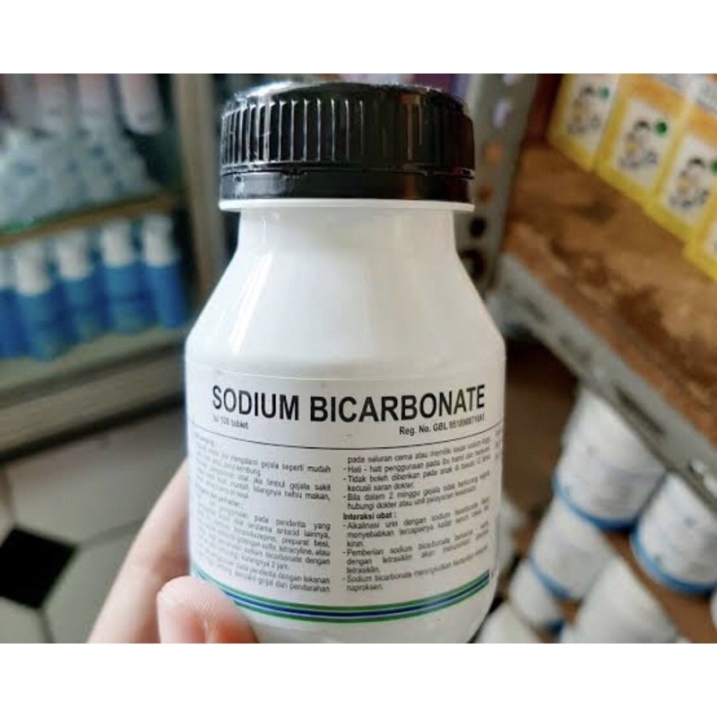Jual Sodium bicarbonate 500mg/ sodium bicarbonate pot isi 100/sodium ...