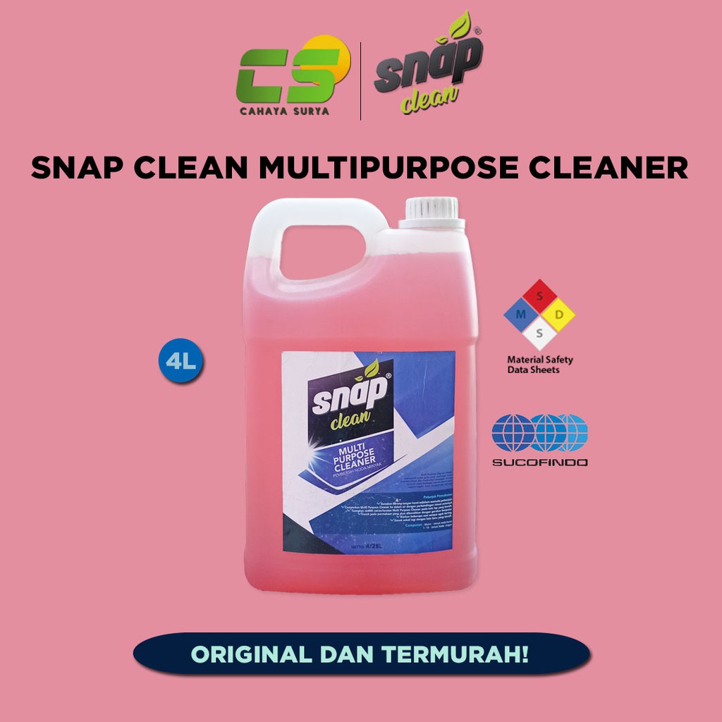 Jual SNAP CLEAN - MULTIPURPOSE CLEANER 4L [SABUN PEMBERSIH SEGALA ...