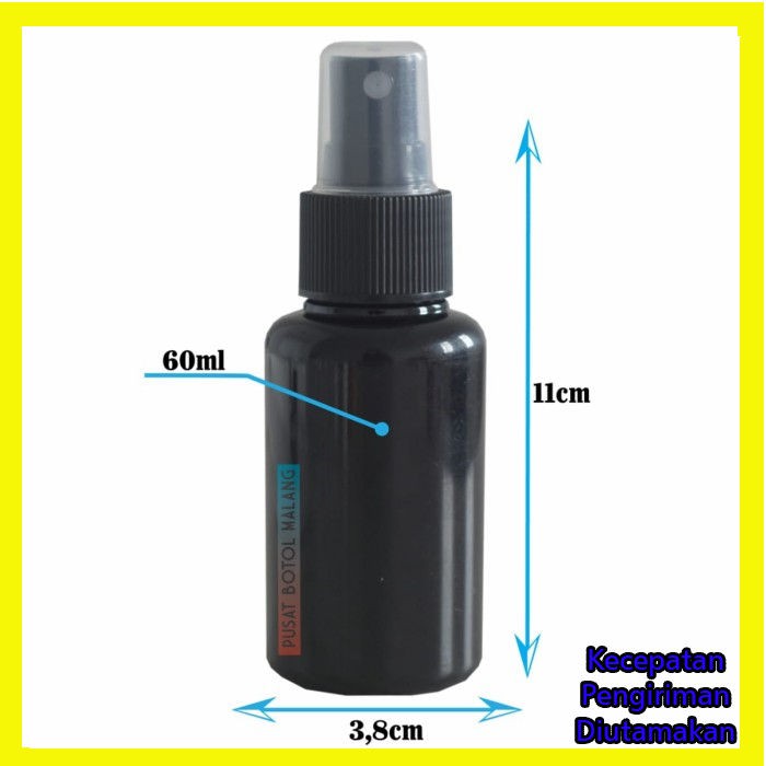 Jual Botol Sprayer 60ml Tubular spray ( hitam hitam) | Shopee Indonesia