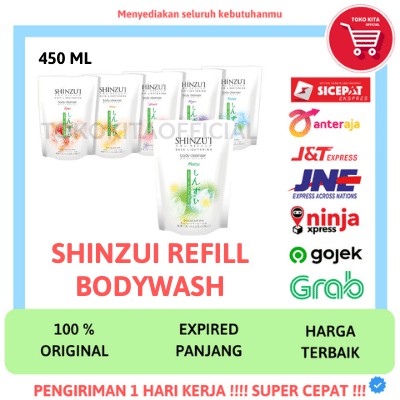 Jual SHINZUI REFILL BODY WASH BODYWASH 450 ML ISI ULANG SABUN CAIR ...