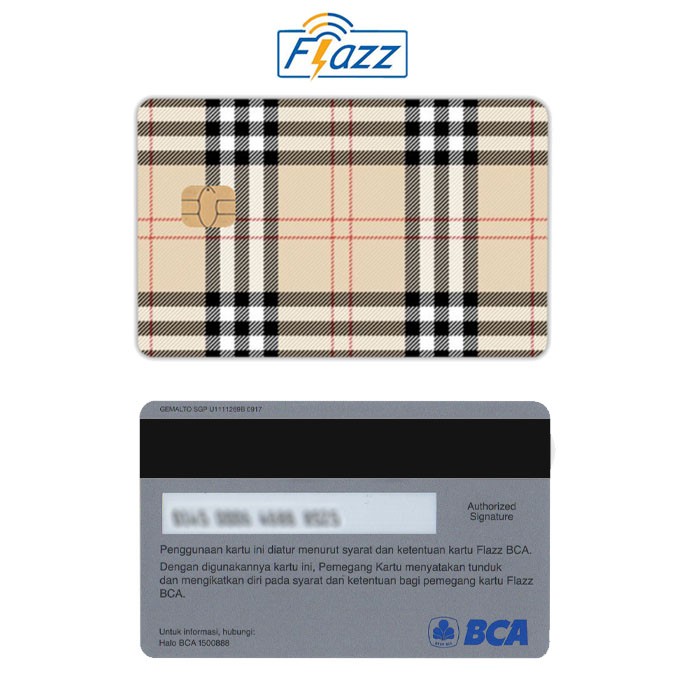 Jual Motif Burberry Kartu E-Money Flazz BCA Gen 2 NFC Custom Card | Shopee Indonesia
