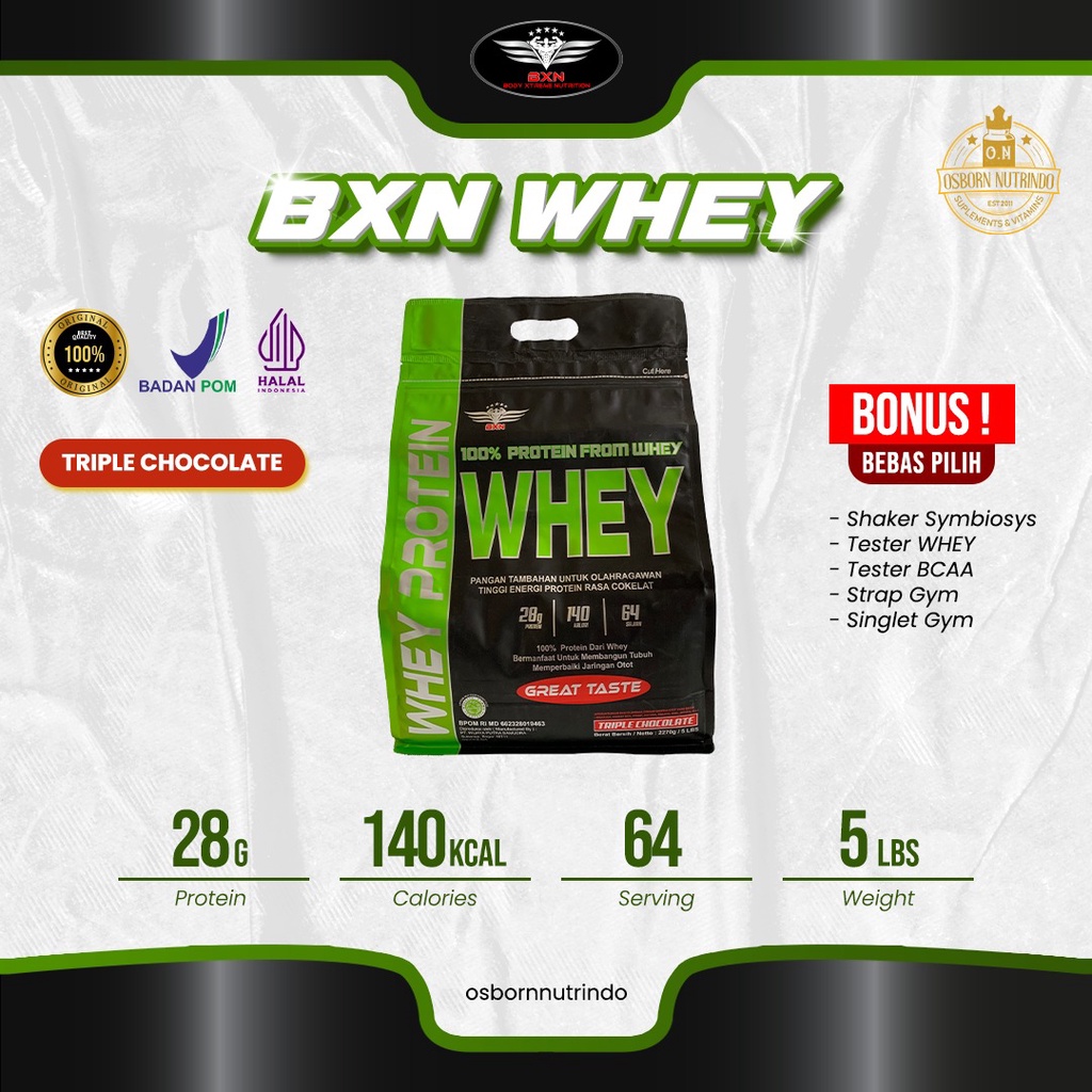 Jual BXN 100% Whey Protein 5 lbs | Shopee Indonesia