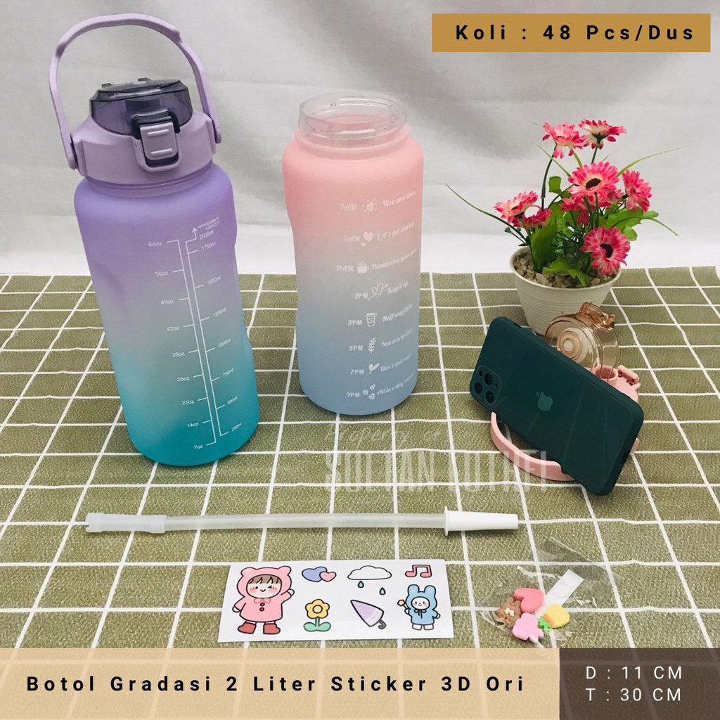 Jual botol viral 2 liter stiker Indonesia|Shopee Indonesia
