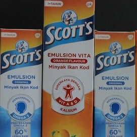 Jual Minyak ikan Scott emulsion ORIGINAL dan JERUK vite 400ml, 200ml ...