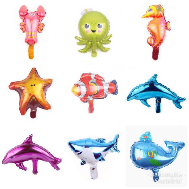 Jual Balon Foil Binatang Laut / Sea World MINI | Shopee Indonesia