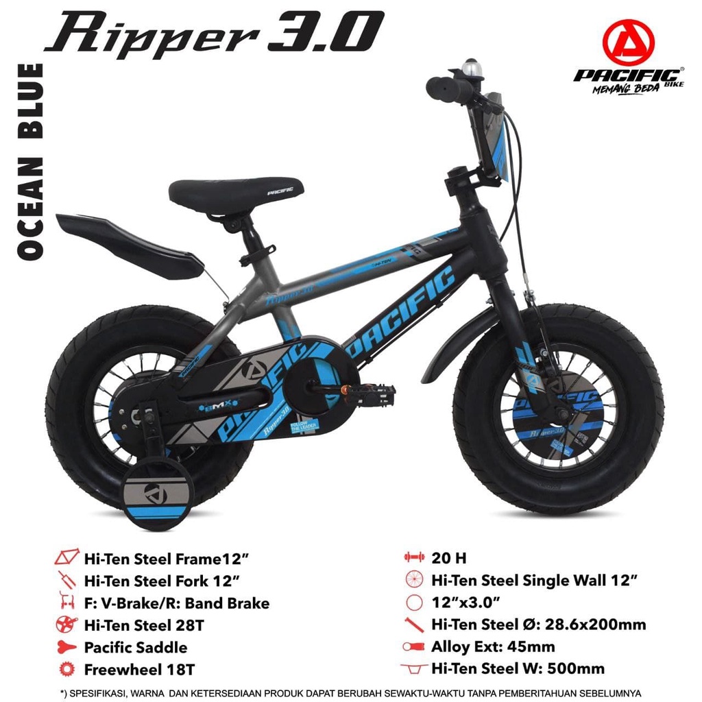 Jual Sepeda BMX Anak Pacific Ripper 3.0 Ban Gendut 12 Inch x 3.0 Inch 2 ...