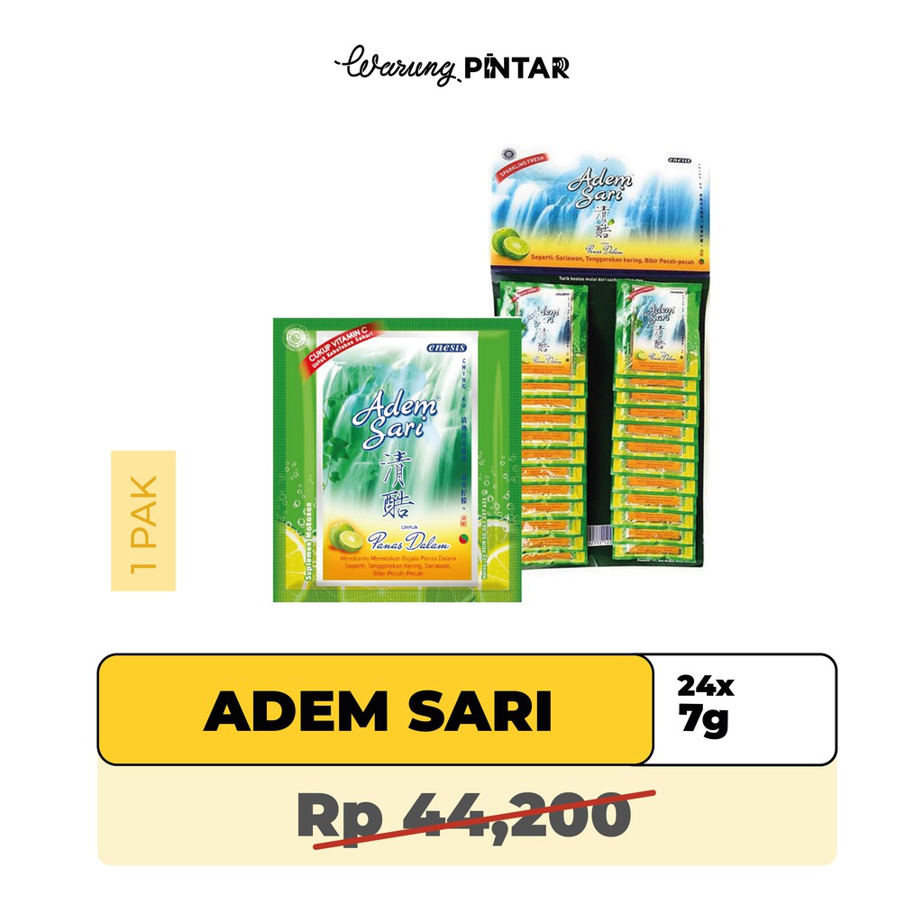 Jual ADEM SARI Sachet 7gr - 1 Pak (24 Sachet) | Shopee Indonesia