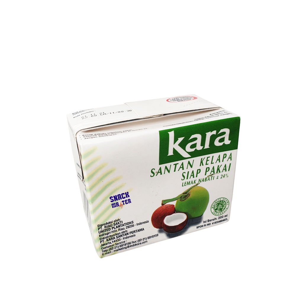 Jual Kara Santan Kelapa Kotak - Netto 200mL | Shopee Indonesia