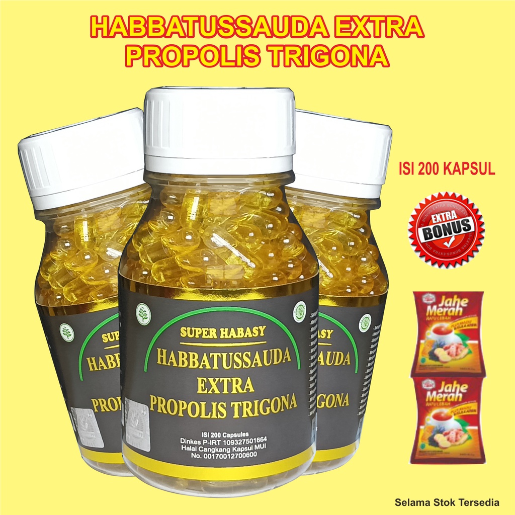 Jual Kapsul Habbatussauda Extra Propolis Trigona Asli Original | Shopee ...