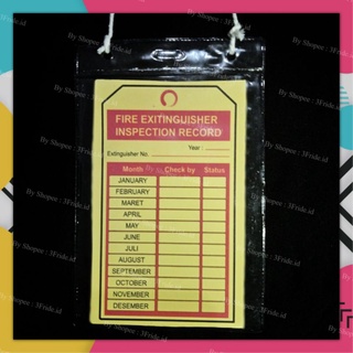 Jual kartu alat pemadam api/Kartu Apar/Label Apar/log apar/Maintance ...