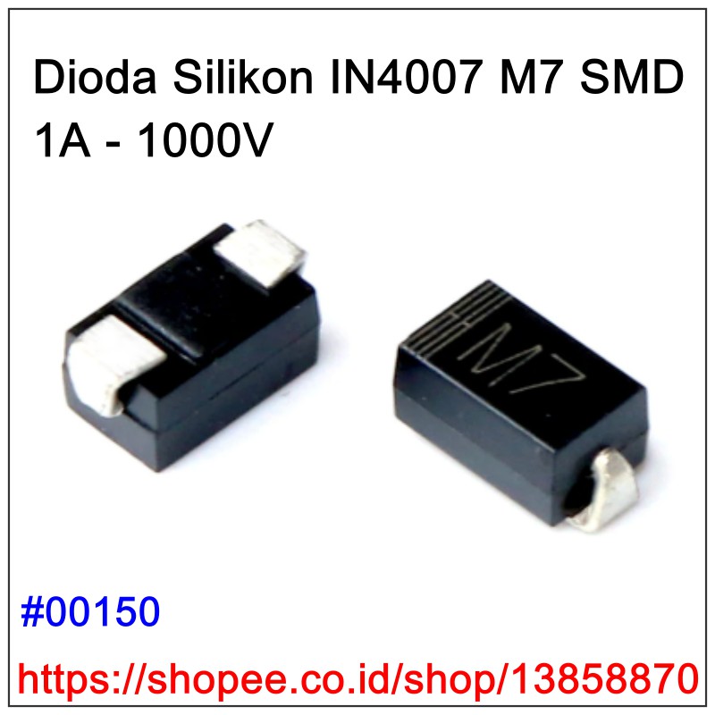 Jual Dioda SMD M7 IN4007 1N4007 Rectifier Diode Silicon 1A 1000V 4007 | Shopee Indonesia