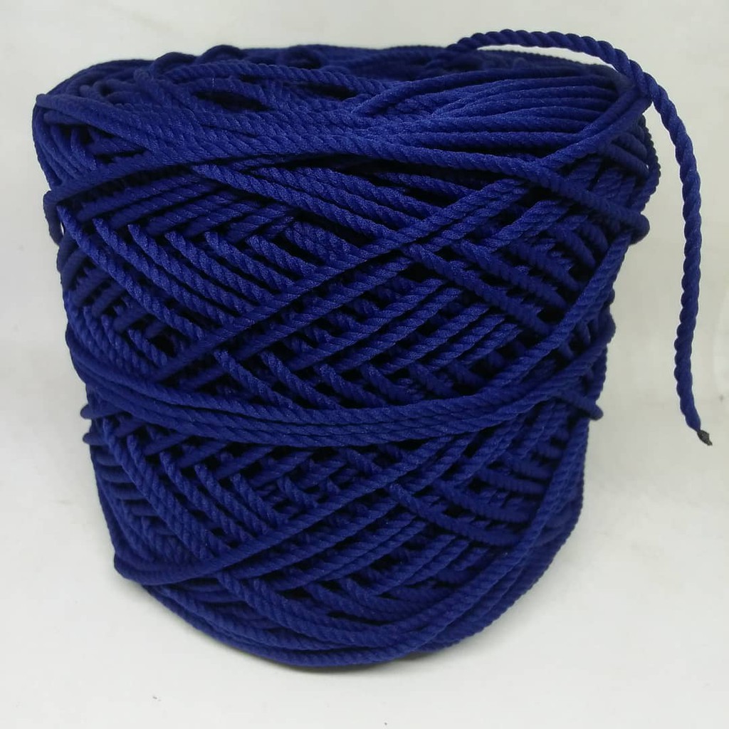 Jual Benang Rajut Polyester Super Biru Dongker Muda 035 (100 gram ...