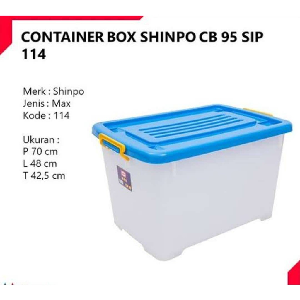 Jual SHINPO Kontainer Plastik Dengan Roda Sky Container Box Kotak ...