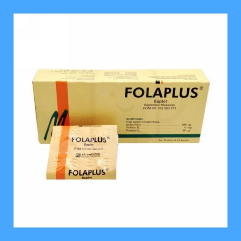 Jual Folaplus Strip Isi 10 Kaplet / Asam Folat / Suplemen Ibu Hamil Dan ...
