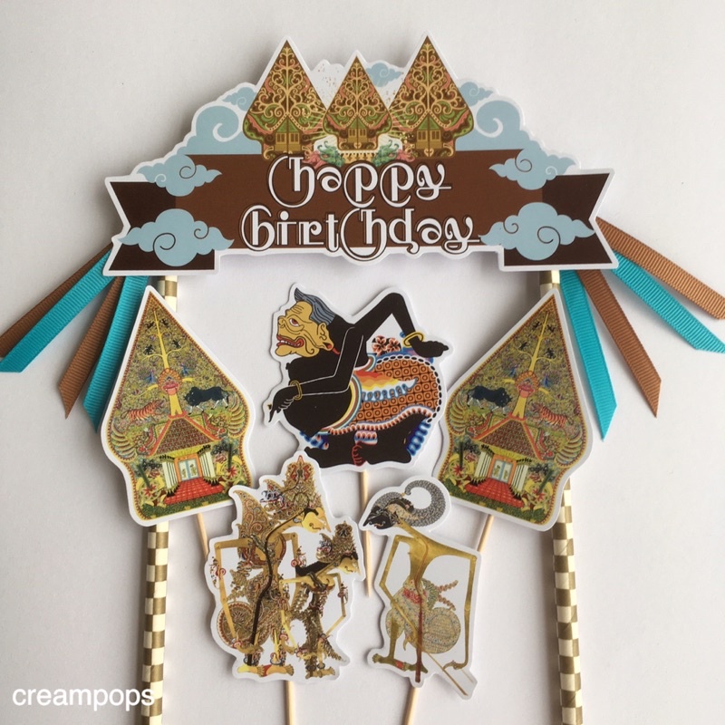 Jual Wayang Cake Topper Birthday Decorations Indonesia|Shopee Indonesia