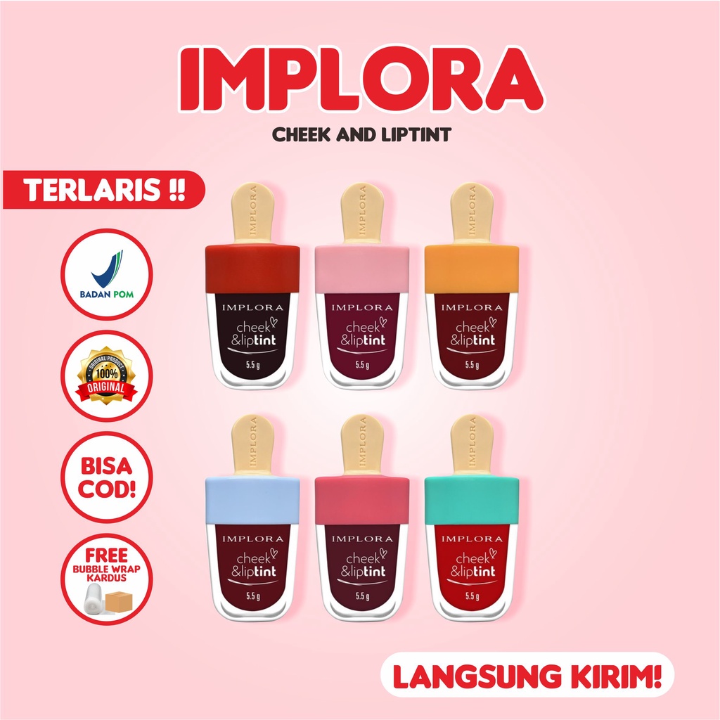 Jual Implora Liptint Cheek [BPOM] Liptin Bibir Perona Bibir dan Pipi ...