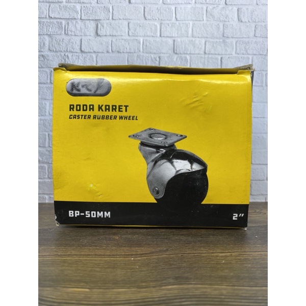 Jual Roda Karet Bulat / Roda Kastor Bulat Karet / Roda Caster Bulat ...