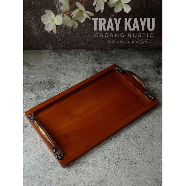 Jual Tray kayu estetik gagang rustic | Shopee Indonesia
