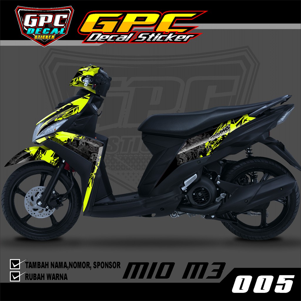 Jual Decal Sticker Yamaha MIO M3 005 Fullbody -Desain-dekal Stiker MIO ...
