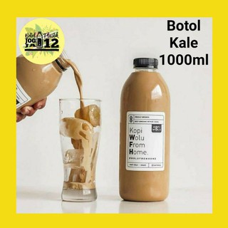 Jual 1Kg Muat 12Pcs Botol Kale 1Liter, Botol Plastik 1000ml, Botol Kopi 1 liter, kale kotak ...