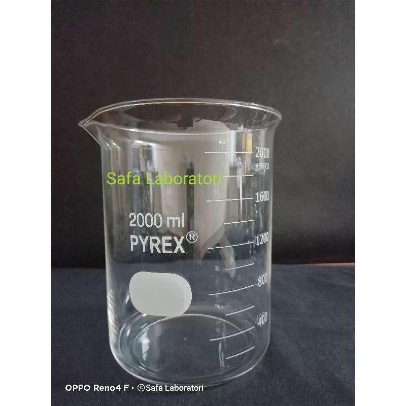 Jual Beaker Glass / Gelas Kimia 2000ml Pyrex | Shopee Indonesia