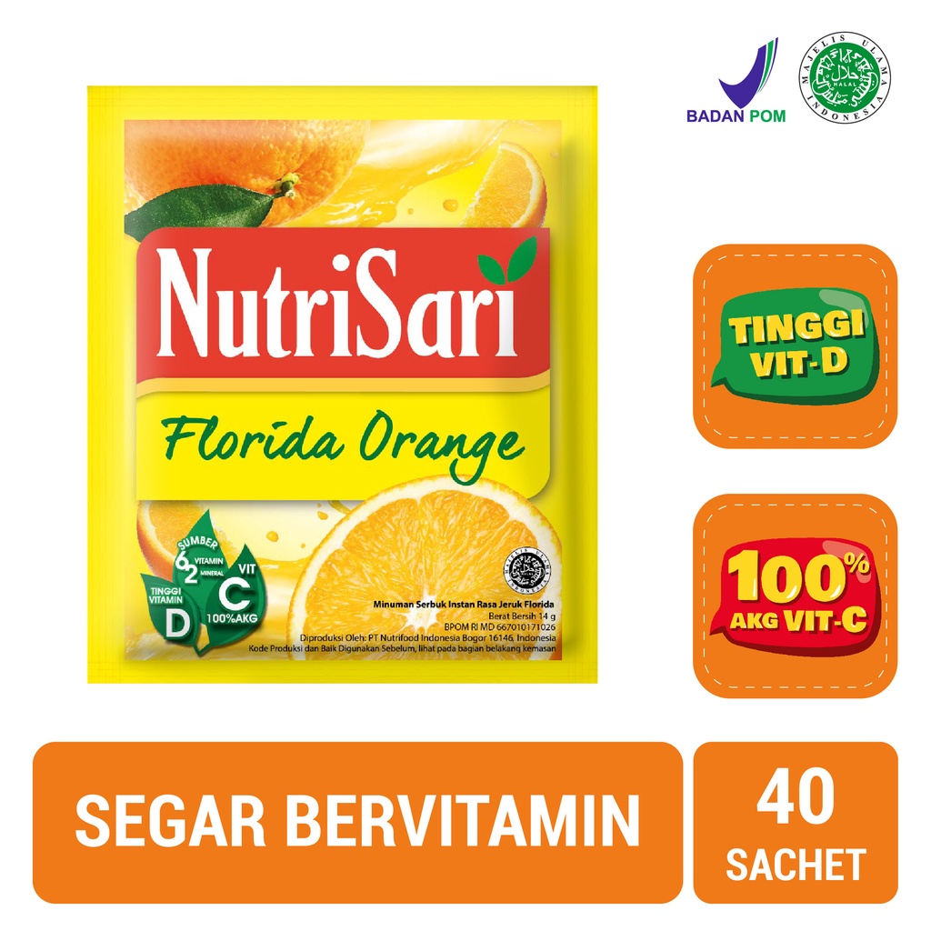 Jual NutriSari Florida Orange 40 Sachet - Minuman Buah Vitamin C ...