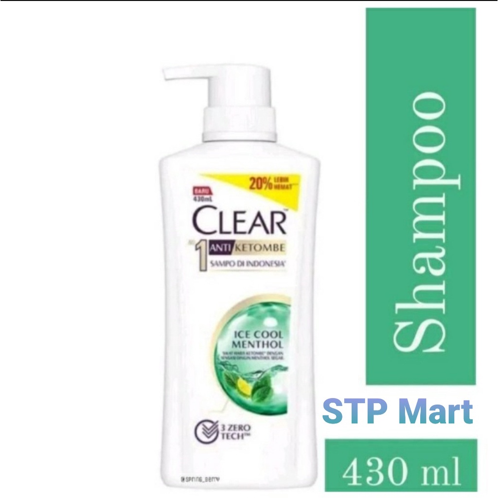 Jual CLEAR Shampoo Anti Dandruff Ice Cool Menthol 430ml | Shopee Indonesia