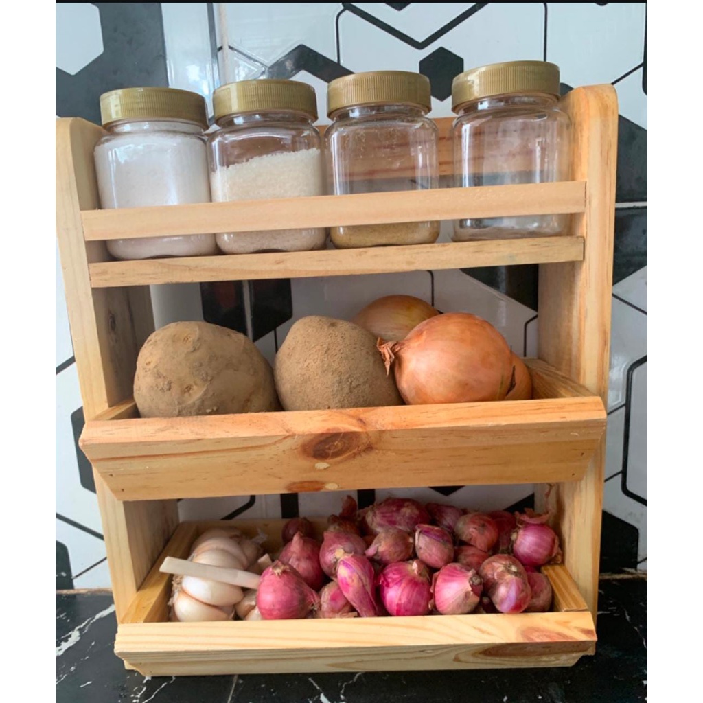 Jual Tempat Bawang KOMBINASI tempat Bumbu Dapur | Shopee Indonesia