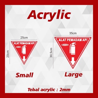 Jual SEGITIGA APAR AKRILIK / SEGITIGA APAR ACRYLIC / SEGITIGA ALAT ...