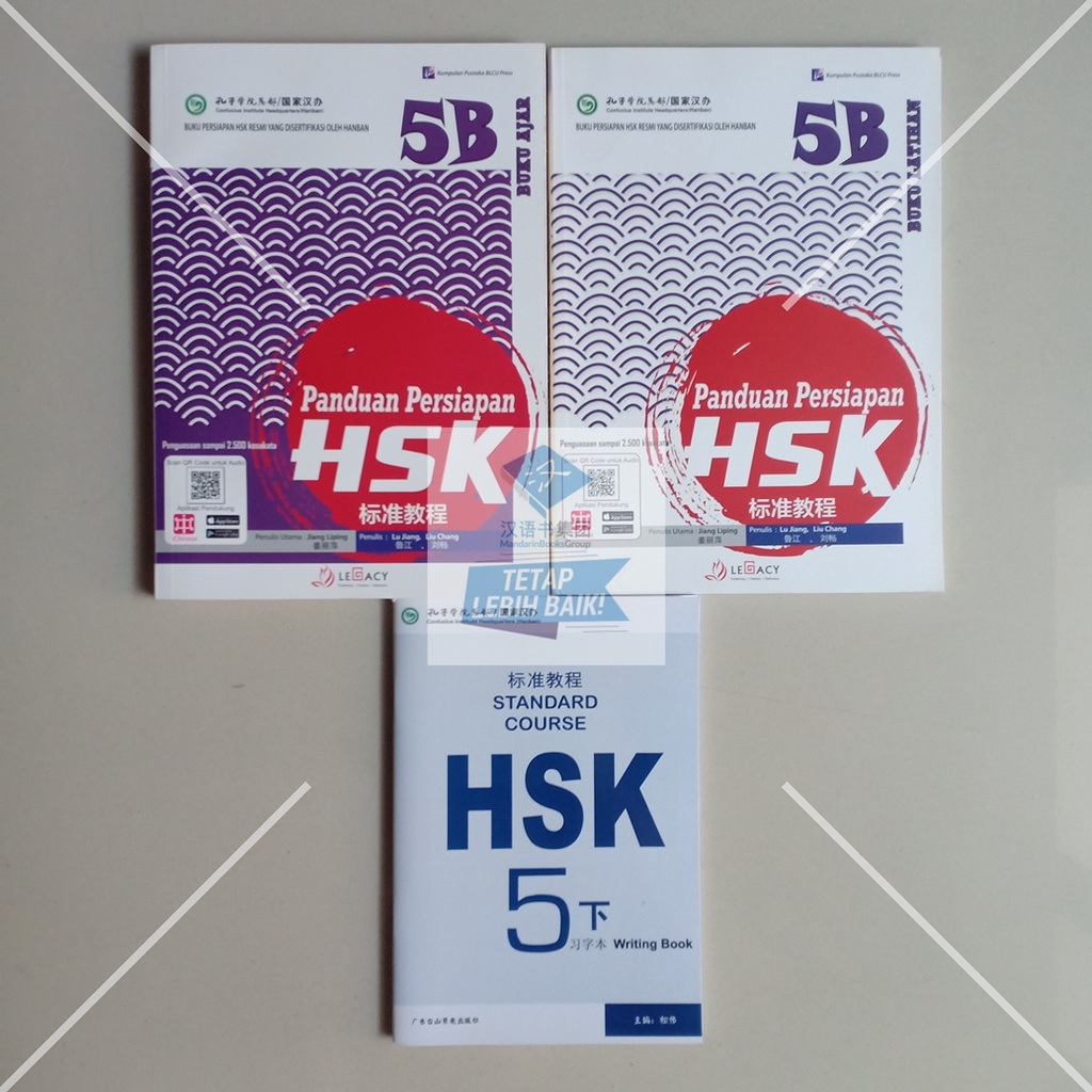 Jual Paket Buku HSK 5B Panduan Persiapan & Writing Book (3 Jilid + QR ...
