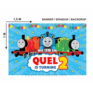 Jual banner / spanduk / backdrop dekor ulang tahun anak tema thomas and ...