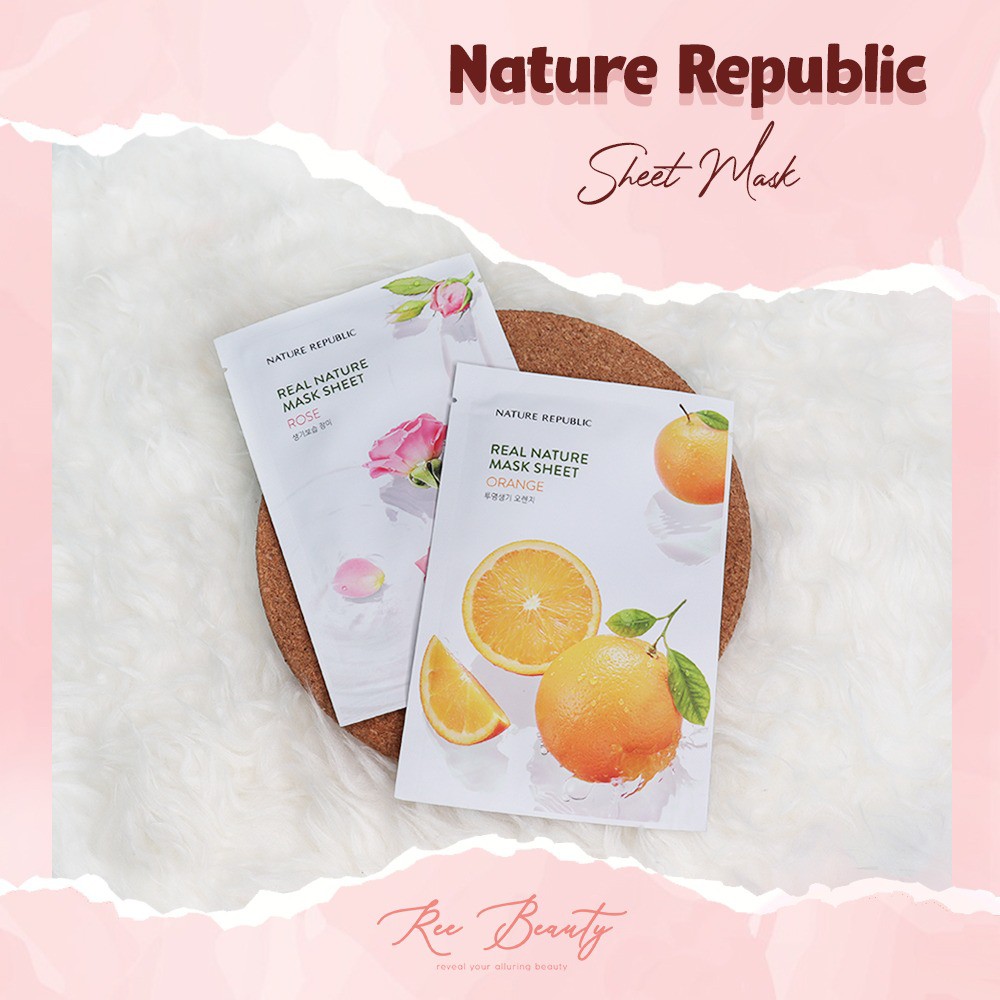 Jual Nature Republic Real Nature Sheet Mask Whitening Masker Wajah 100% ...