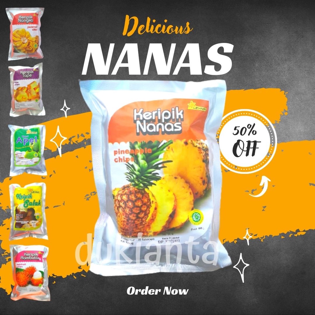 Jual Keripik Kripik Buah Nanas 100 Gram Kualitas Super - Cemilan Khas Malang Indonesia|Shopee ...