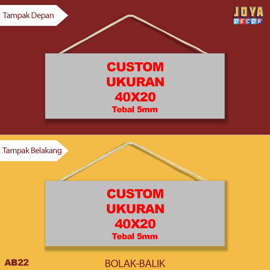 Jual Custom Request Ukuran Custom Request Ukuran Sign Board Papan ...