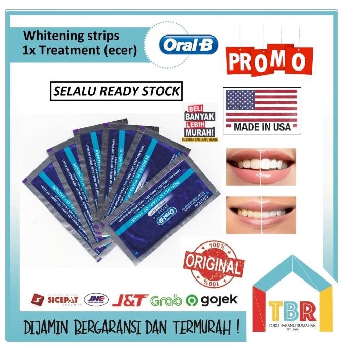 Jual CREST ORAL B 3D LUXE UNGU WHITESTRIPS WHITENING STRIPS (sachet ...