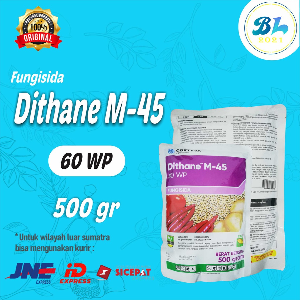 Jual Fungisida Dithane M-45 80WP 500gr, untuk mengatasi penyakit pada ...
